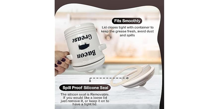 Ceramic Bacon Grease Container