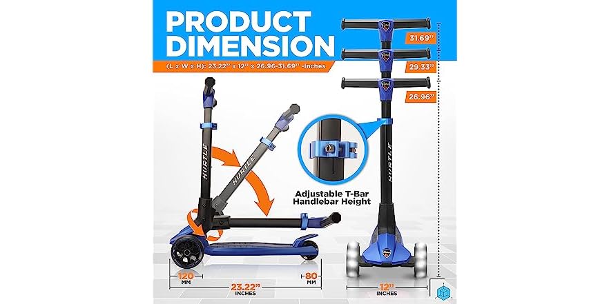 Hurtle 3 Wheeled Scooter for Kids