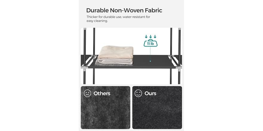 SONGMICS Closet Wardrobe 12 Compartments