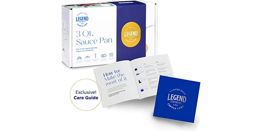 Legend 3Qt Sauce Pot w/Lid Copper Core