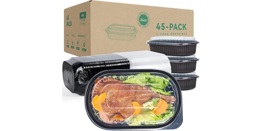 45 Pack Reusable To Go Food Containers