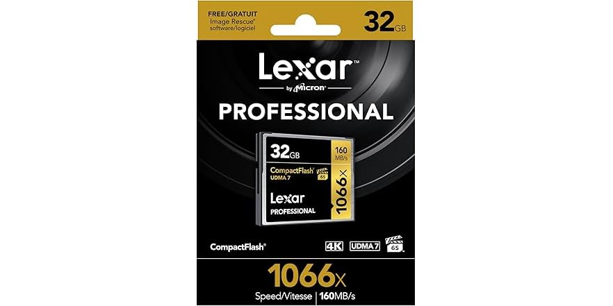 Lexar 32GB Compact Flash card 1066x