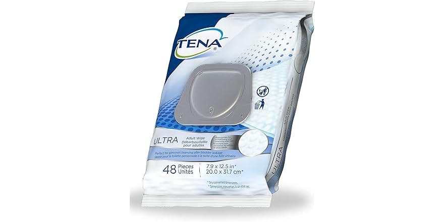 Tena Ultra Incontinence Adult Wipe, 48 Count