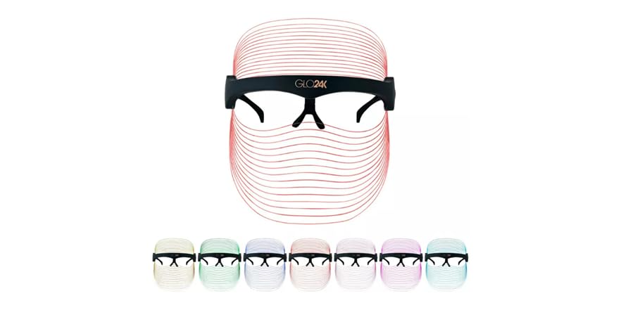 GLO24K 7 Color LED Face Beauty Mask