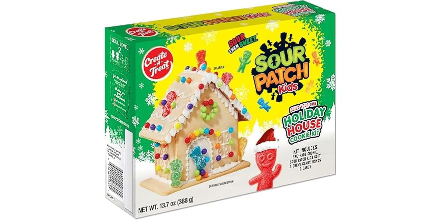 (2 Pk) Create-A-Treat OREO and SOUR PATCH KIDS Holiday Cookie House ...