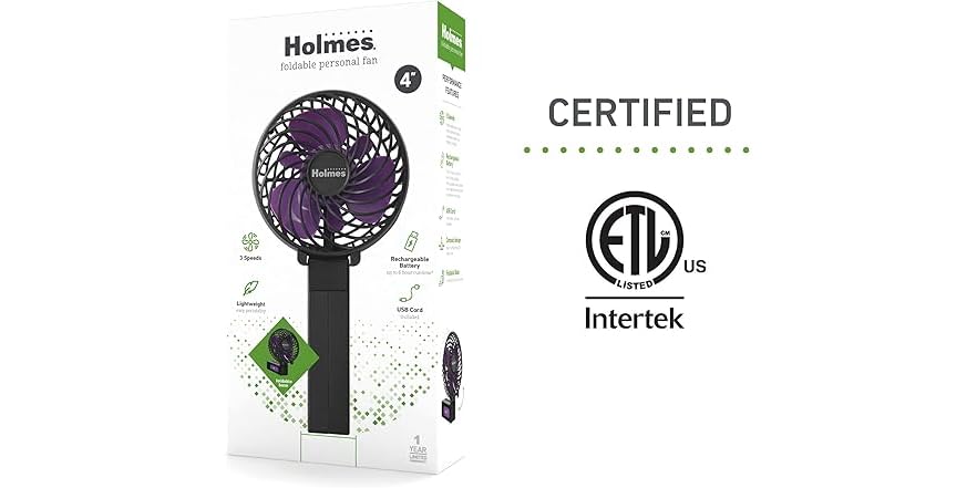 HOLMES 4" Portable Handheld Fan