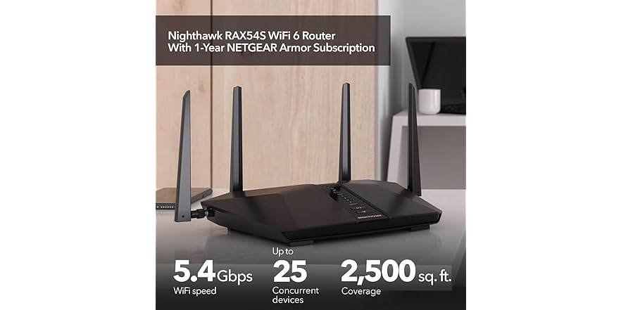 Netgear RAX54S-100NAS Nighthawk AX6 6-Stream AX5400