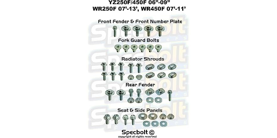 Full Plastics Body Fastener Bolt Kit