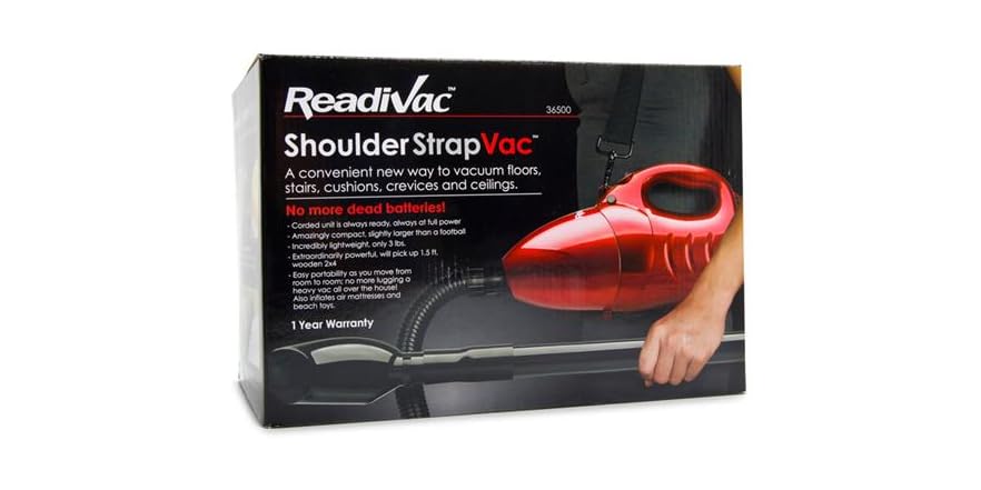 ReadiVac Shoulder Strap Vac – Portable Canister Vacuum