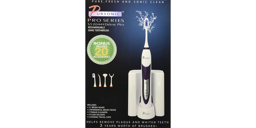 Pursonic Rechargeable Sonic Toothbrush
