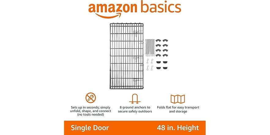 Amazon Basics Foldable Octagonal Metal Playpen