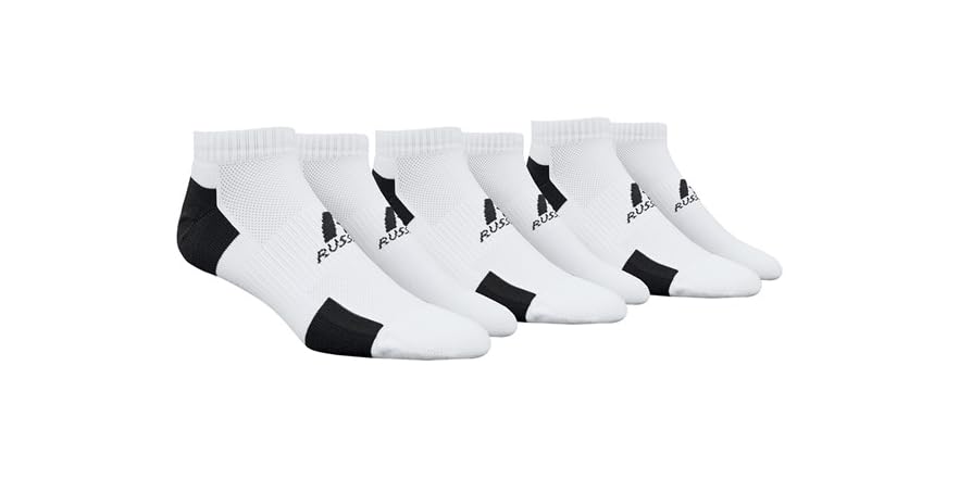 Russell Performance 3Pack Lo Cut Socks, 2 Colors