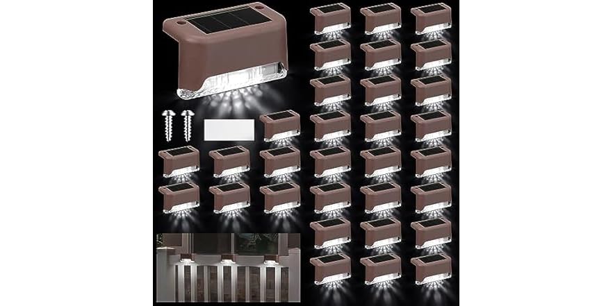 32 PC Outdoor Solar Deck Lights