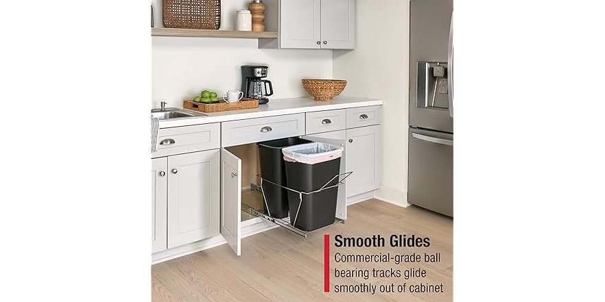 Rubbermaid Kitchen Cabinet Pull-Out Trash Can (Open Box)