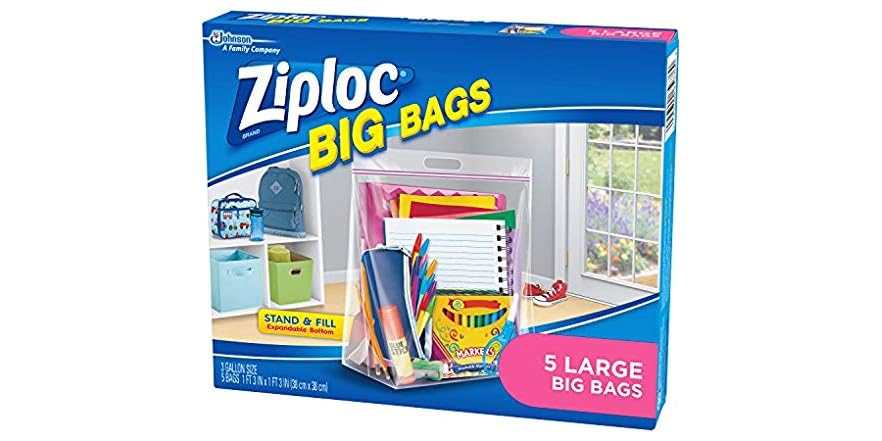 Ziploc Big Bags, Large, 5 Count