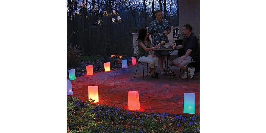 Electric Luminaria Kit with LumaBases, Multicolor - Set of 10