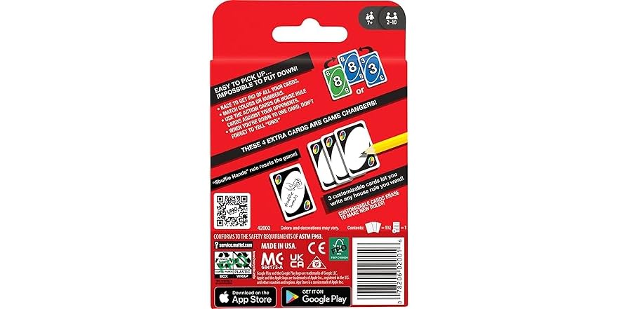 Mattel Games UNO Color & Number Matching Card Game