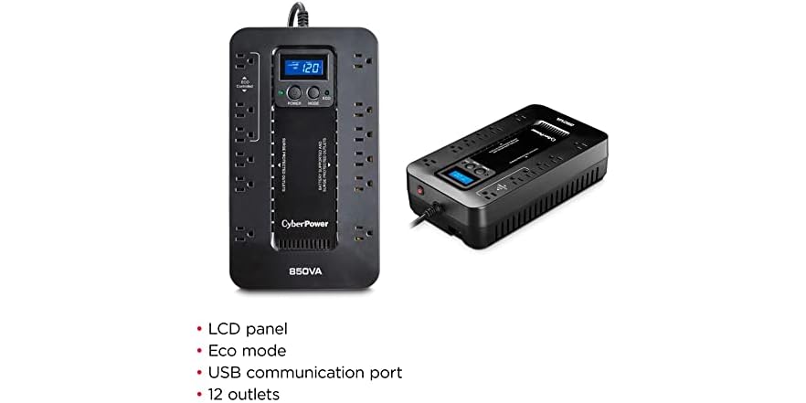 CyberPower EC850LCD Battery Backup