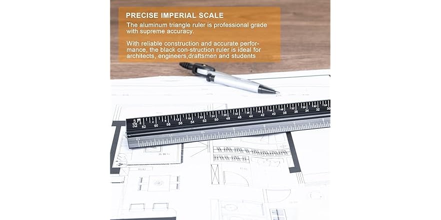 Architectural Scale Ruler for Blueprint, 12''