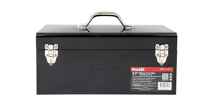 Pro-Lift Steel Tool Box – 17-inch