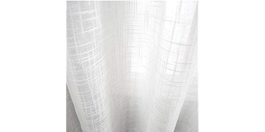 Lazzzy Open Weave Sheer Curtains 1 pair