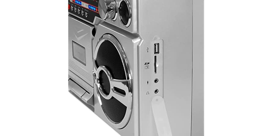 Victrola Retro Bluetooth Boombox with Cassette Player and AM/FM Radio