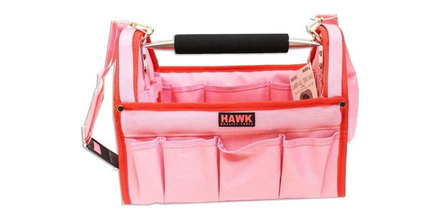 Pink Tool Carry-All With Red Trim