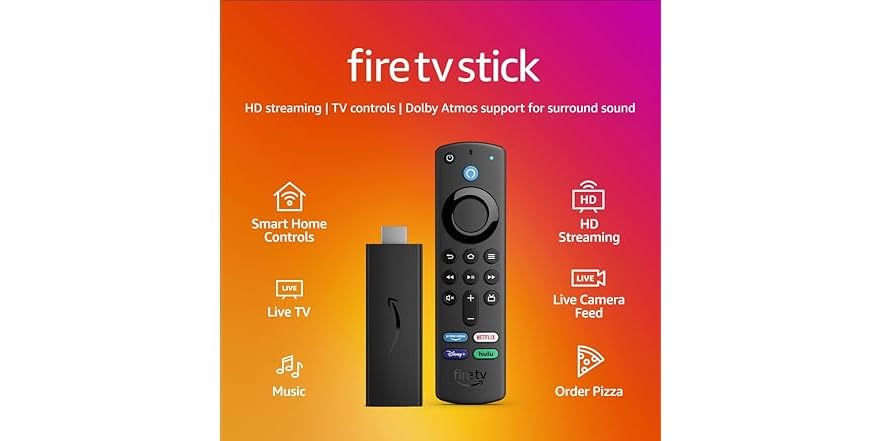 Amazon Fire TV Stick, (3rd Gen), HD with Alexa Voice Remote (3rd Gen)