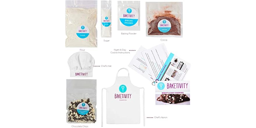 Baketivity Choc-Chunk Cookies Kit + Hat & Apron
