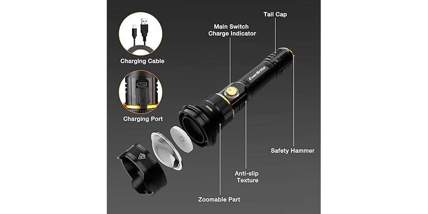 EverBrite Rechargeable Flashlight, 1000 Lumen
