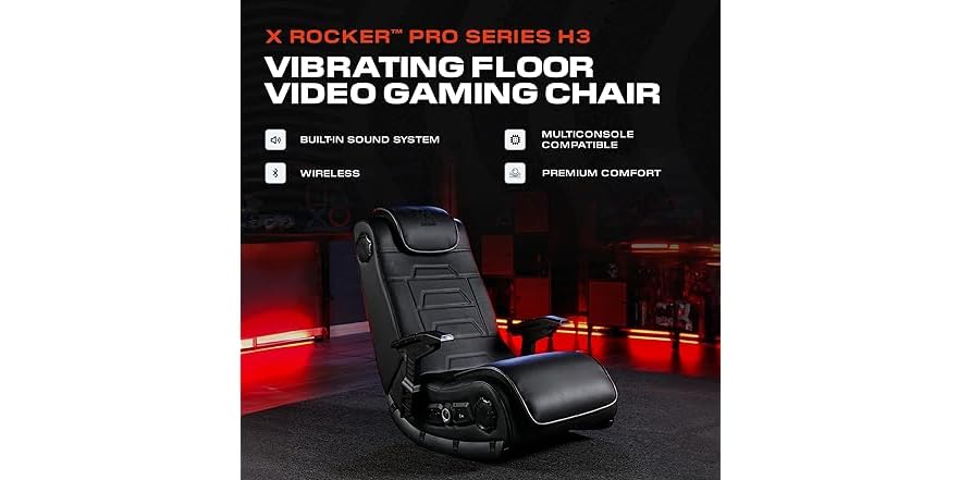 X Rocker Pro H3 Vibrating Floor Gaming Chair