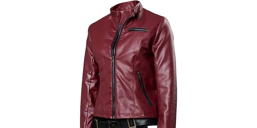 Adult Leather Biker Cosplay Jacket