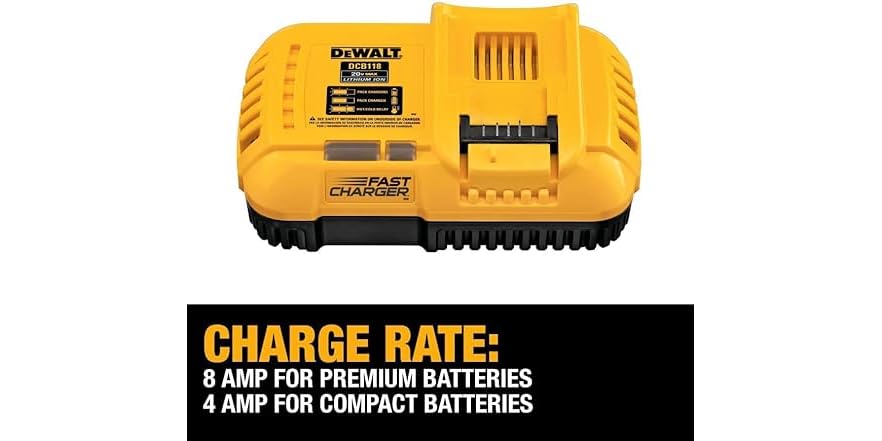 DEWALT DCB118 20V MAX/FLEXVOLT Lithium-Ion Battery Charger