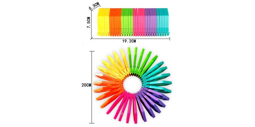 Rainbow Spring Slinky Fidget Loop Link
