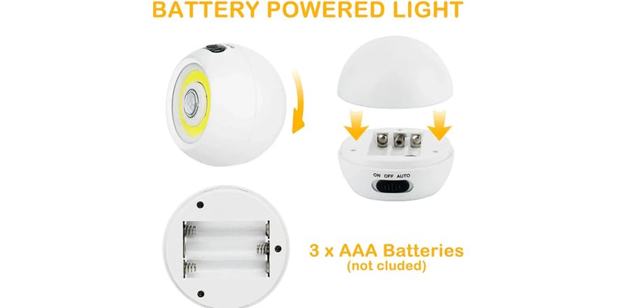 2 Pack 500 Lumens Motion Sensor Night Light