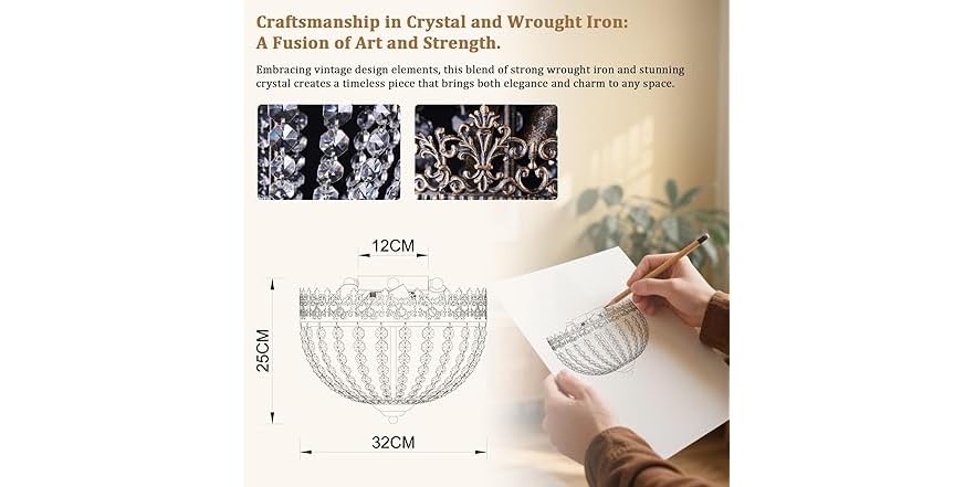 VerRon 4-Light K9 Crystal Chandelier
