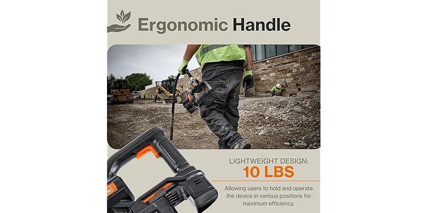 SuperHandy Concrete Vibrating Power Tool - 48V 2Ah Battery