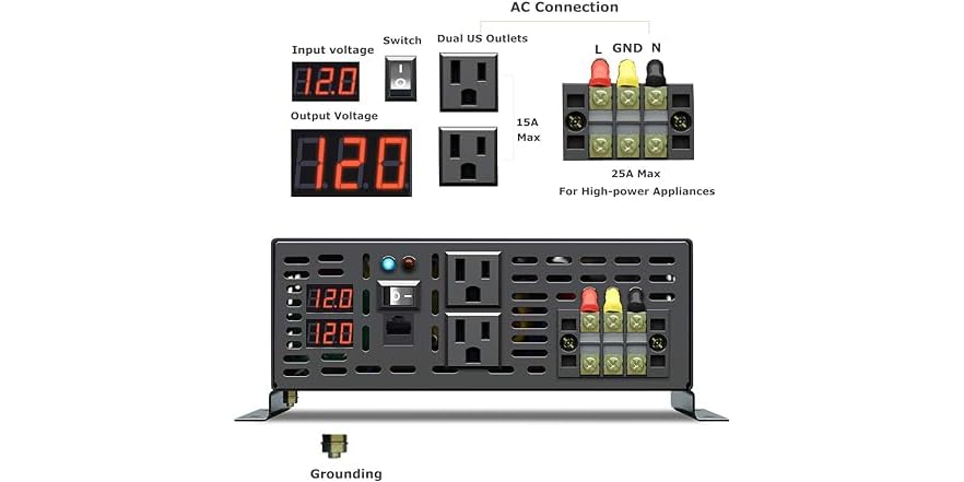 WZRELB Pure Sine Wave Power Inverter