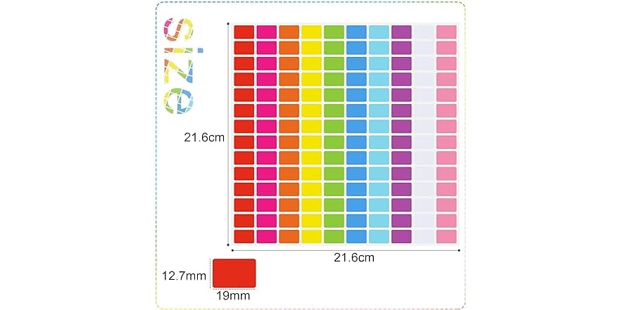 2800 Pieces 10 Color Color Coding Labels