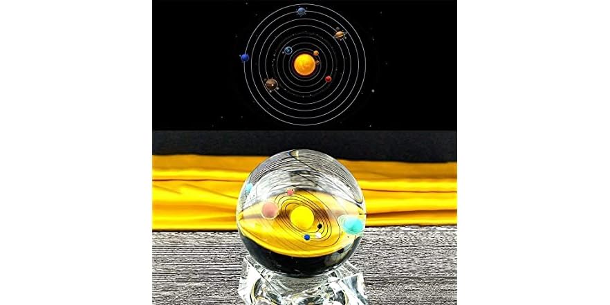 Vanory Solar System 3D Crystal Ball with LED