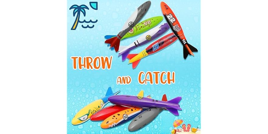 16 Pack Underwater Diving Torpedo Toys