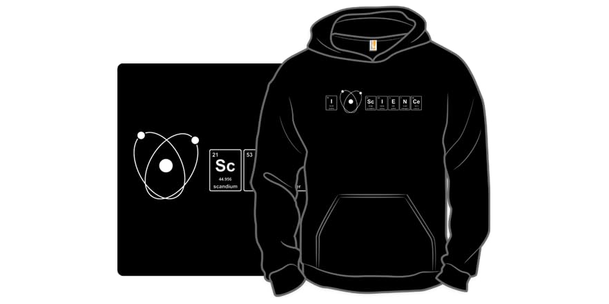 I Love Science Pullover Hoodie
