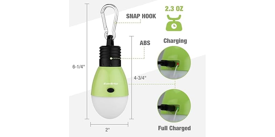 EverBrite Rechargeable Portable Light, Green