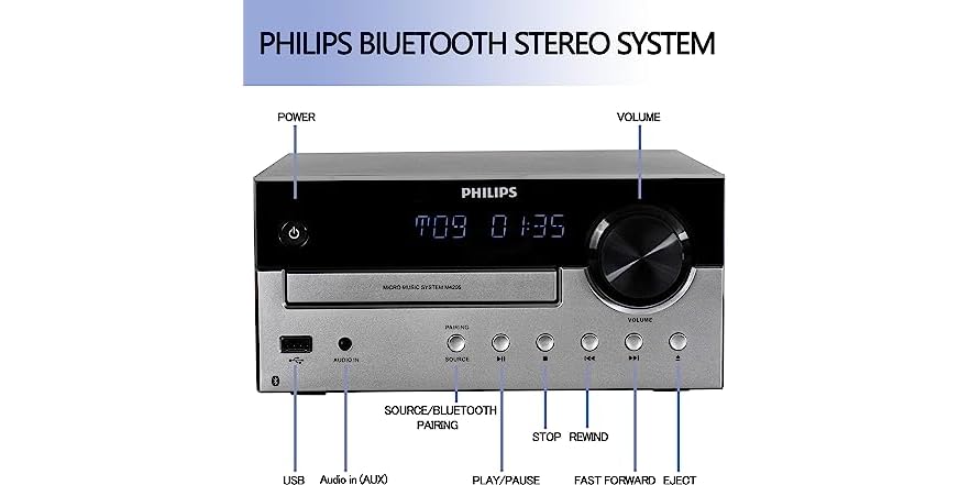 Philips TAM4205 Bluetooth Stereo System