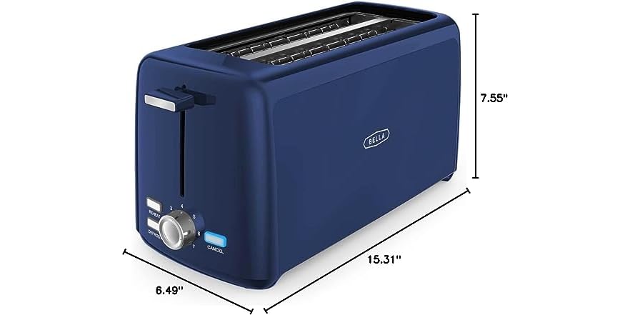 BELLA 4 Slice Long 2 Slot Toaster