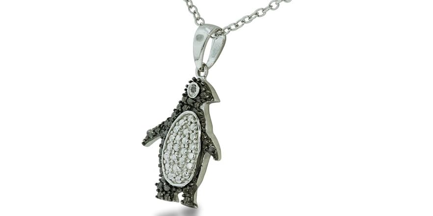 Black Diamond Penguin Necklace