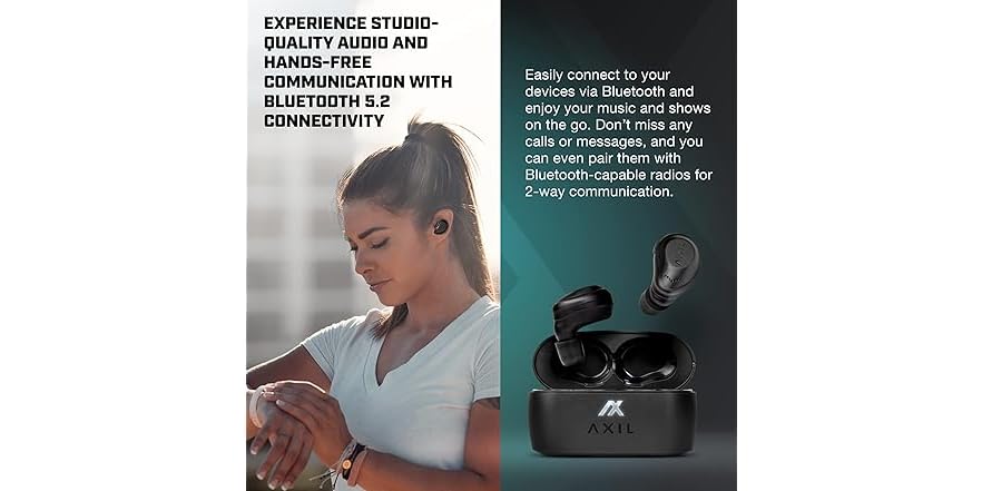 Axil Wireless Earbuds Bluetooth Black
