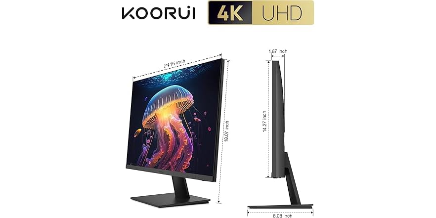 KOORUI 27" 4K UHD IPS Ultra-Thin Monitor (Open Box)