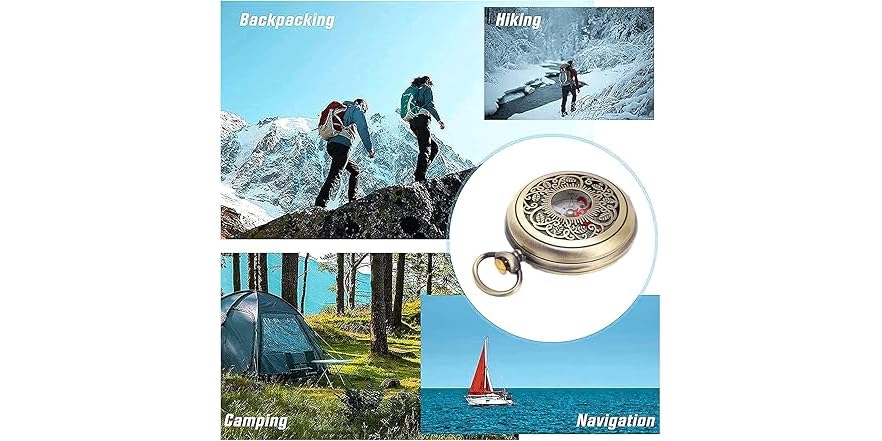 BORDSTRACT 2 Pk Vintage Flip Compass