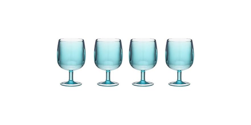 TIAB Inc. Blue Wine Glasses, 4 Pack